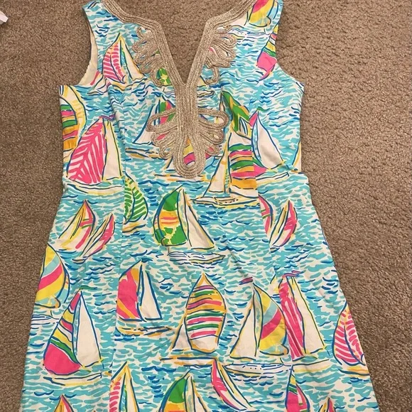 Lilly Pulitzer You Gotta Regatta Background French Blue Summer Sail
